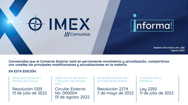Imex Informa | Agencia de Aduanas IMEX S.A.S. Nivel 1